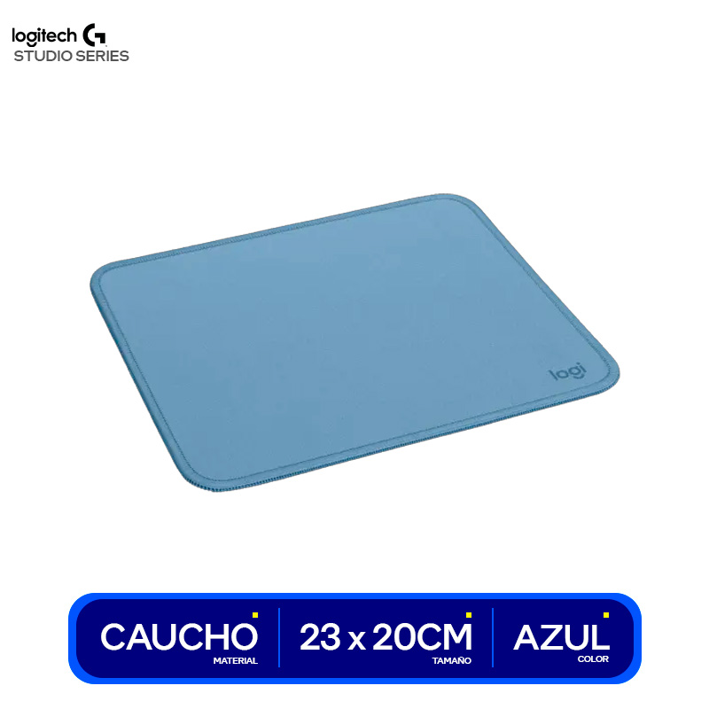 Pad mouse logitech studio series azul anti-salpicaduras 23cm x 20cm ...