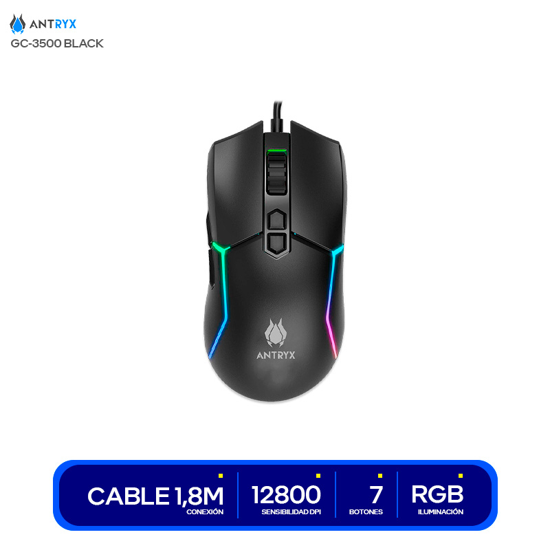 Combo gaming antryx gc-3500 black ( agc-3500kre-sp ) teclado mecanico ...