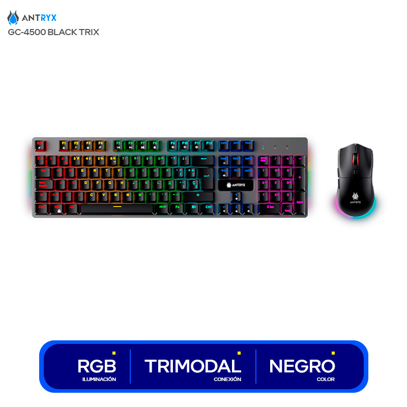 Combo gaming antryx inalambrico gc-4500 black trix ( agc-4500txre-sp ...