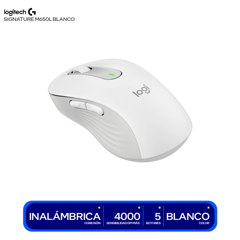 Mouse logitech signature m650l ( 910-006233 ) silent large wirelees ...